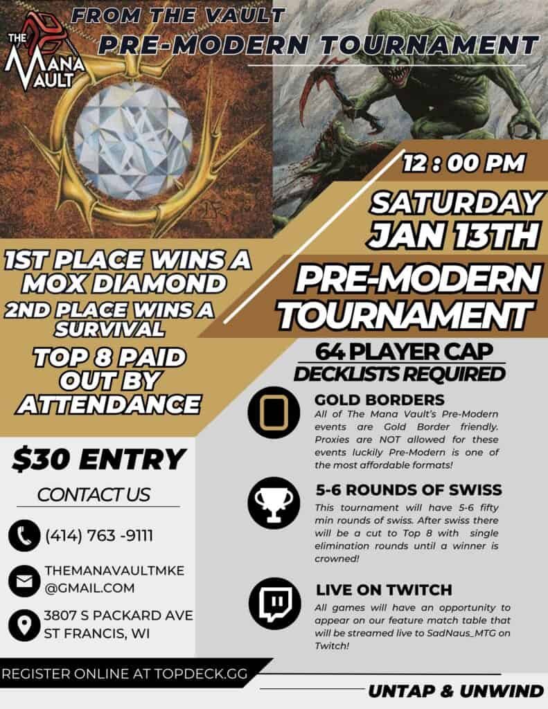 From the Vault Premodern Tournament - MTG Old Frame